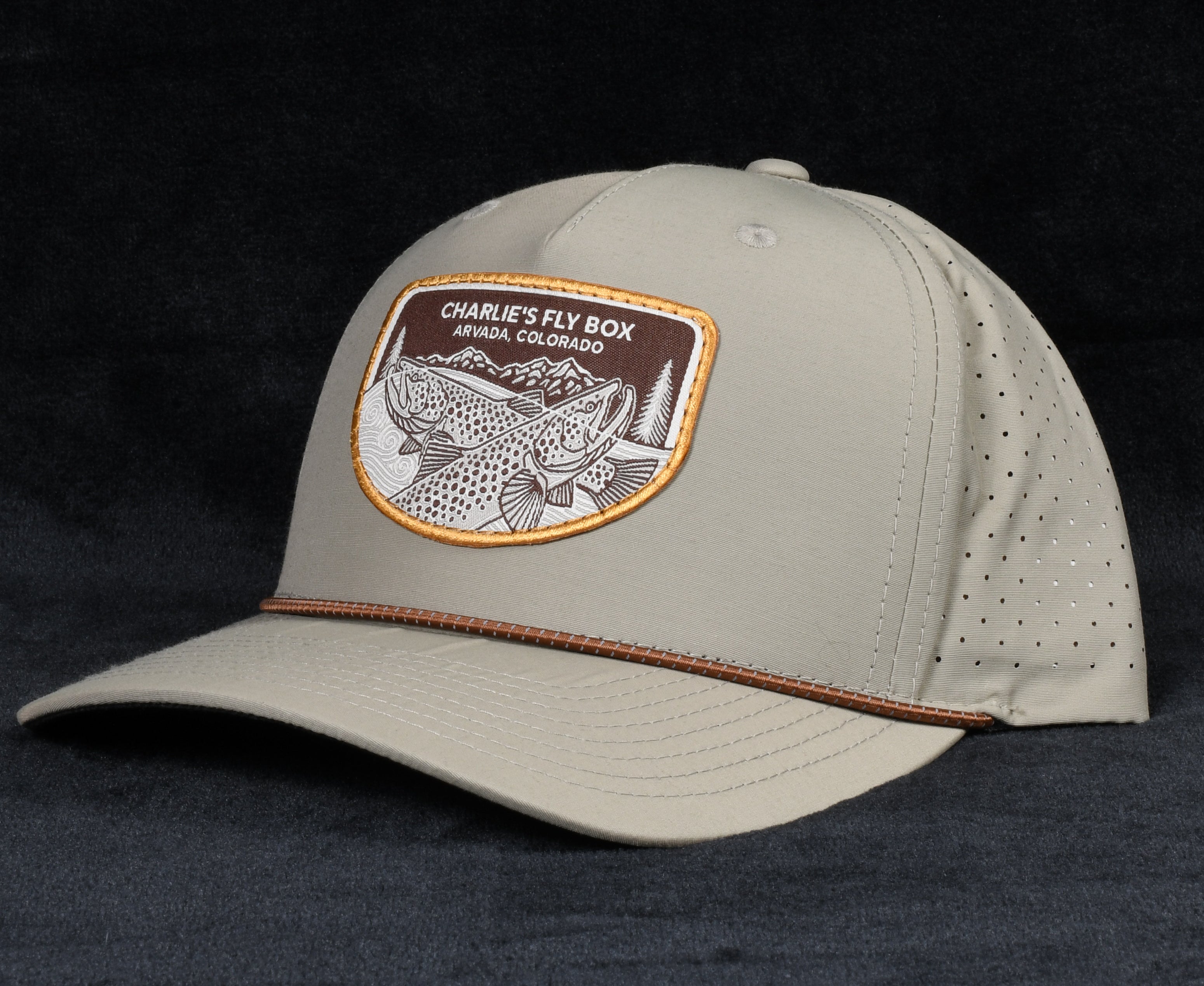 CFB Tech Rope Hat, Tan with Underwood Logo – charliesflybox