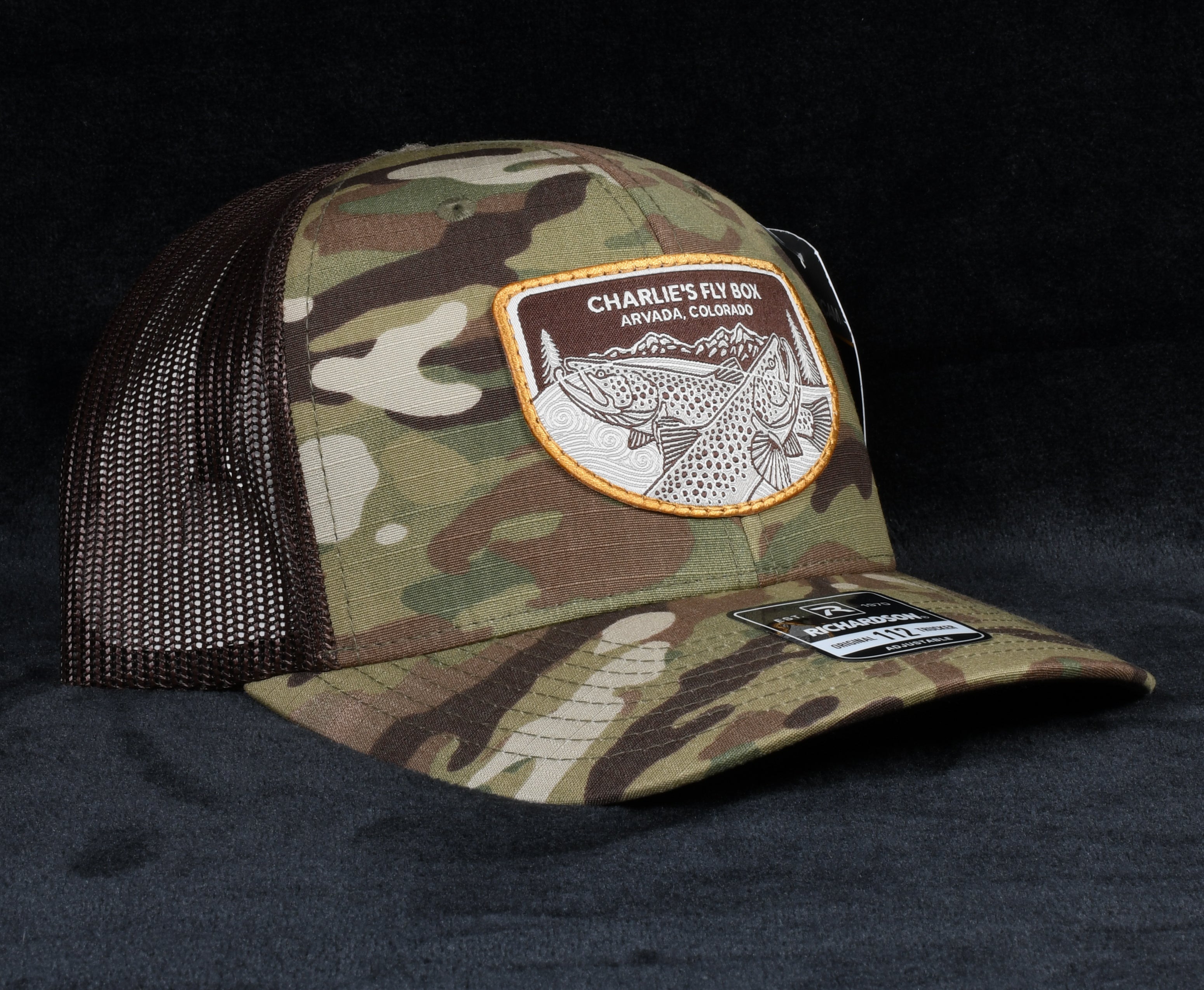 CFB Trucker Hat, Camo with Underwood Logo – charliesflybox