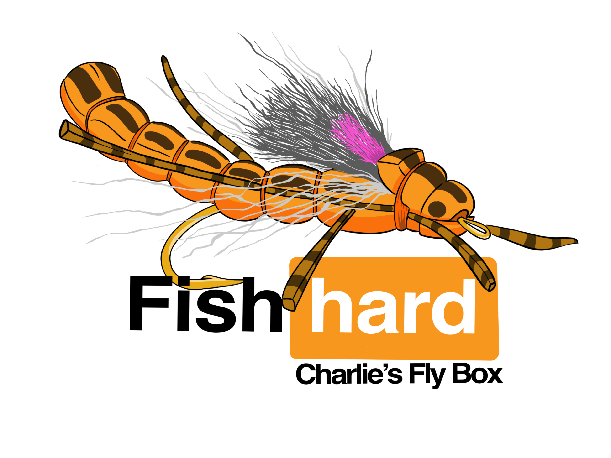 CFB Fish hard Sticker – charliesflybox